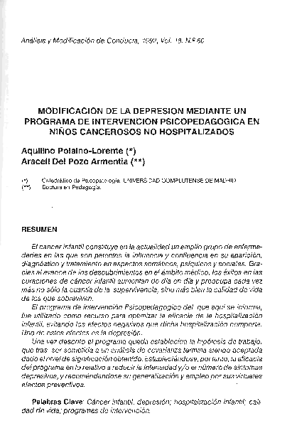 (PDF) Modificación de la depresión mediante un programa de intervención ...