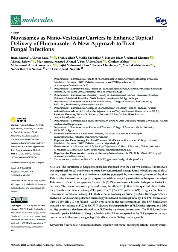 (PDF) Novasomes as Nano-Vesicular Carriers to Enhance Topical Delivery ...
