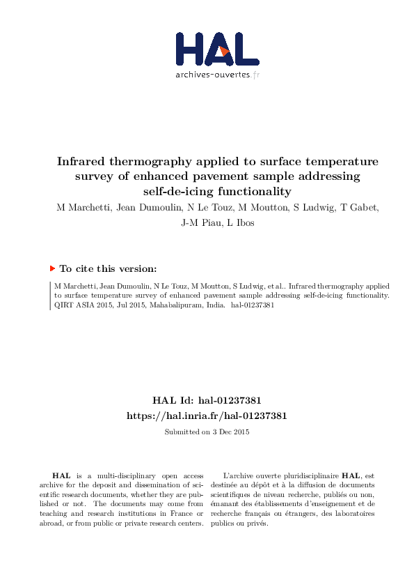 (PDF) Infrared thermography applied to surface temperature survey of ...