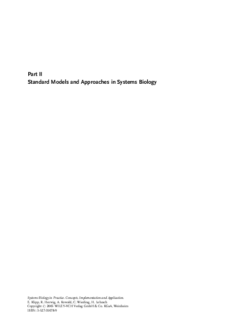 (PDF) Systems biology in practice: concepts, implementation and application