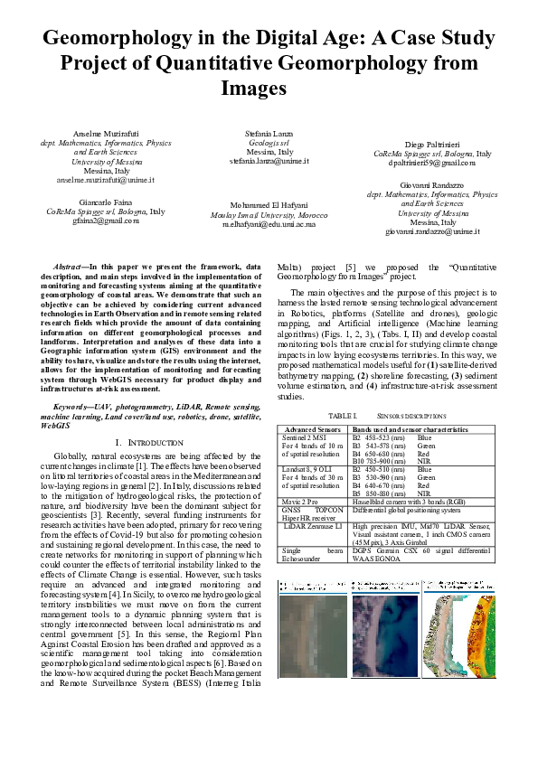 (PDF) Geomorphology in the Digital Age: A Case Study Project of ...
