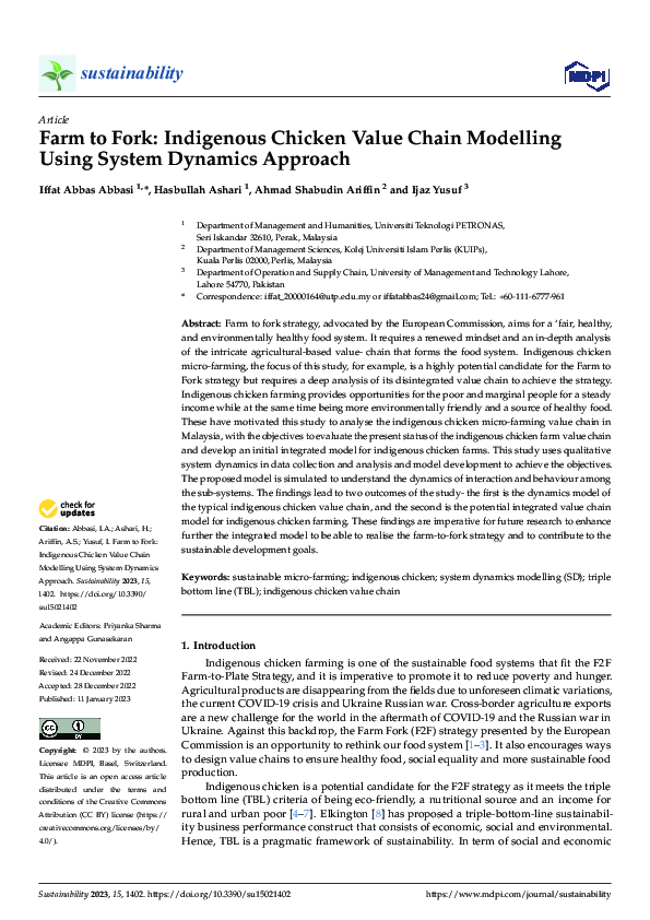 (PDF) Farm to Fork: Indigenous Chicken Value Chain Modelling Using ...