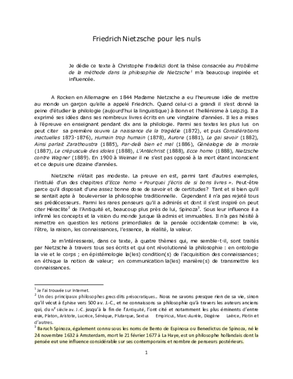 (PDF) Nietzsche pour les nuls