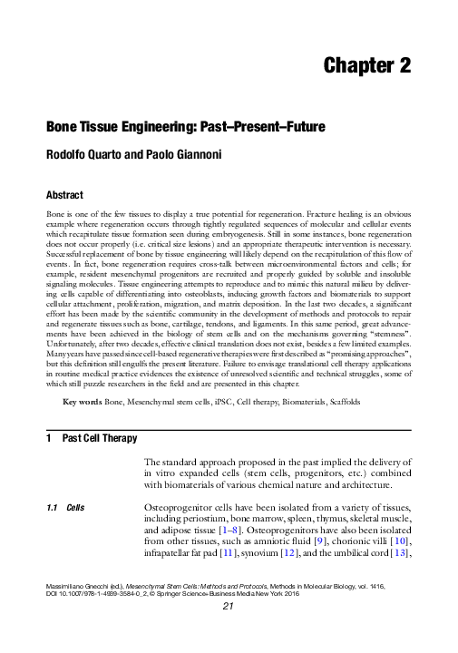(PDF) Bone Tissue Engineering: Past-Present-Future