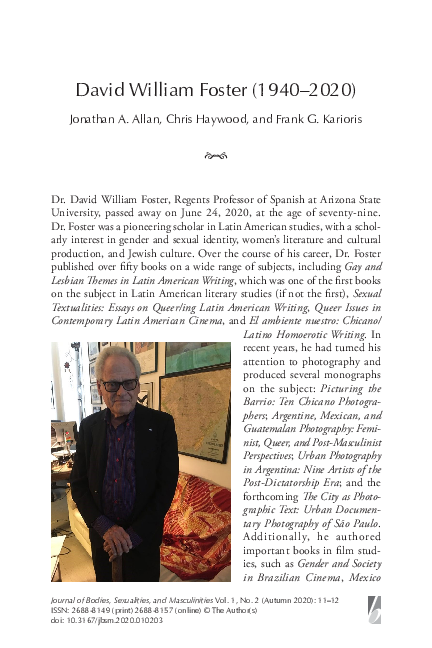 (PDF) David William Foster (1940–2020)