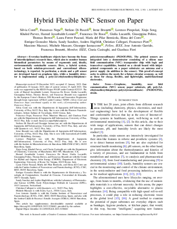 (PDF) Hybrid flexible NFC sensor on paper