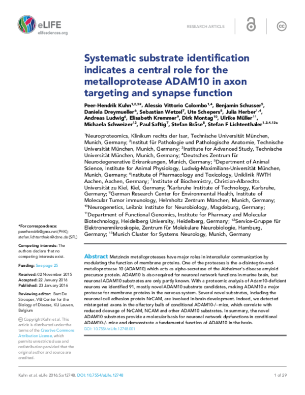 (PDF) Systematic substrate identification indicates a central role for ...