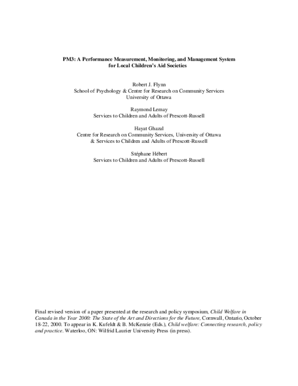 (PDF) PM3: A Performance Measurement, Monitoring, and Management System ...