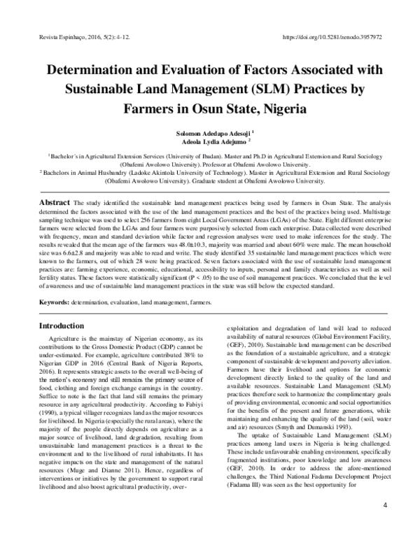 (PDF) Determination and Evaluation of Factors Associated with ...