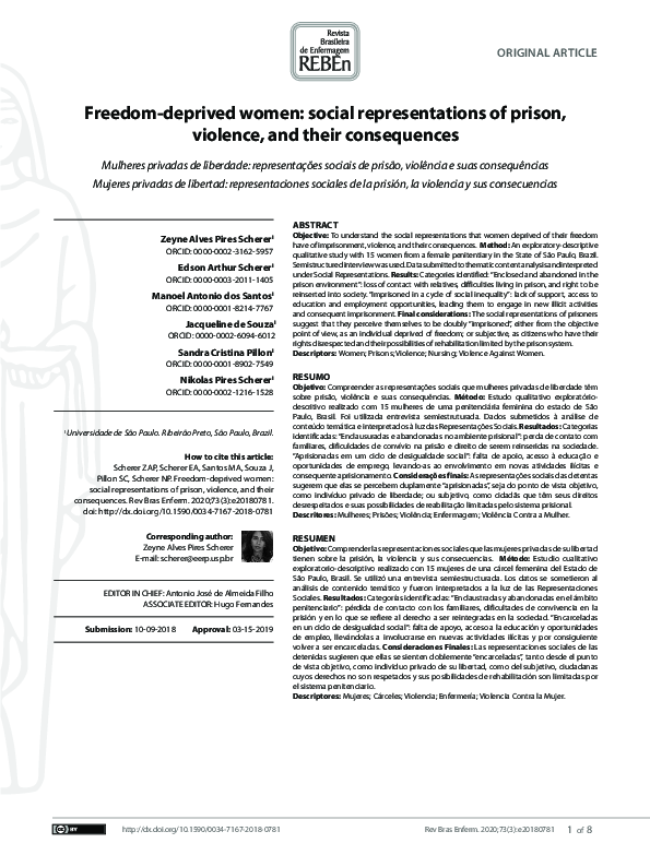 (PDF) Freedom-deprived women: social representations of prison ...
