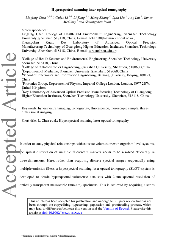 Pdf Hyperspectral Scanning Laser Optical Tomography 9269