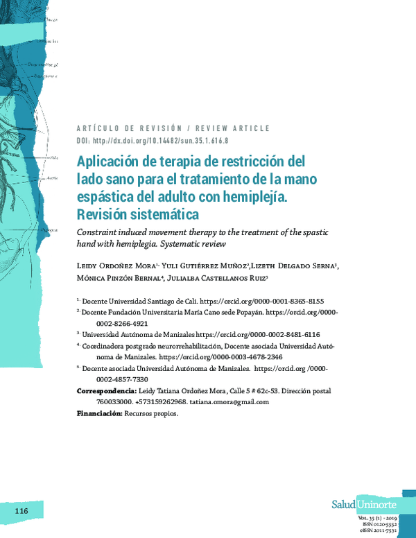 (PDF) Aplicación de terapia de restricción del lado sano para el ...
