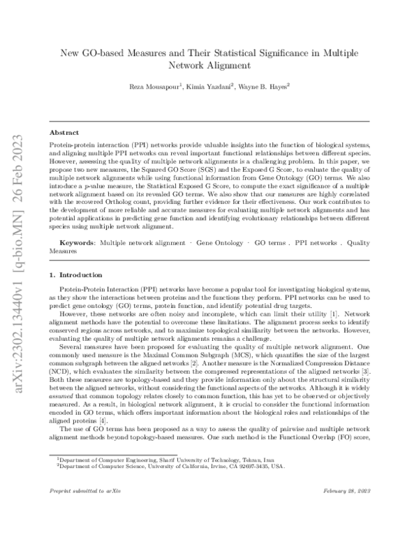 (PDF) New GO-based Measures and Their Statistical Significance in Multiple Network Alignment ...