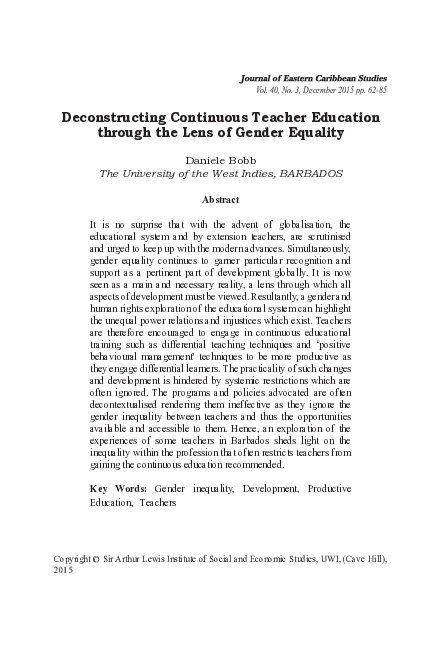 (PDF) Deconstructing Continuous Teacher Education through the Lens of ...