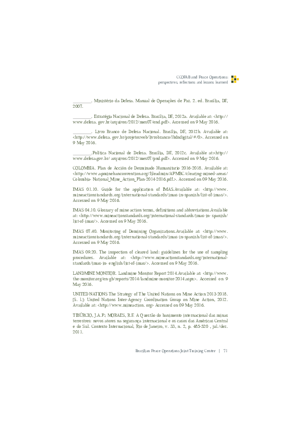 (PDF) The Brazilian Peace Operations Joint Training Center and its ...