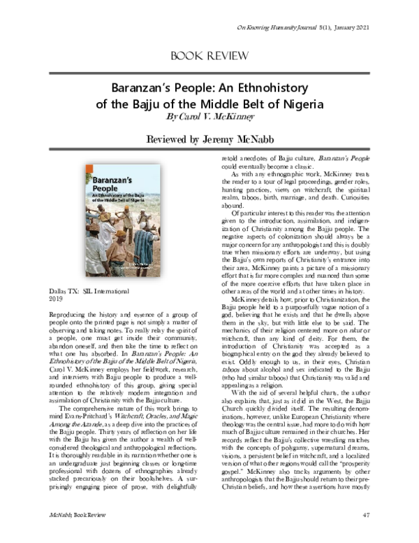 (PDF) Baranzan's People: An Ethnohistory of the Bajju of the Middle ...