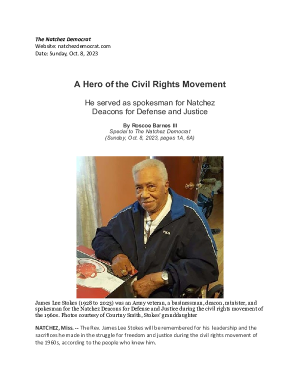 (DOC) A Hero of the Civil Rights Movement