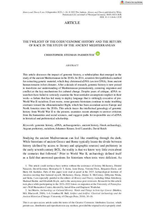 (PDF) The Twilight of the Gods? Genomic History and the Return of Race ...