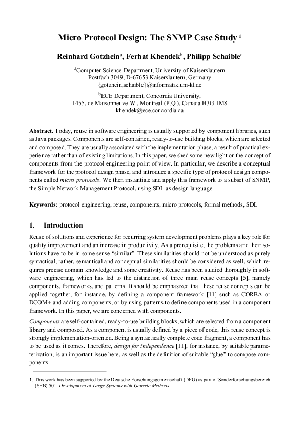(PDF) Micro Protocol Design: The SNMP Case Study1