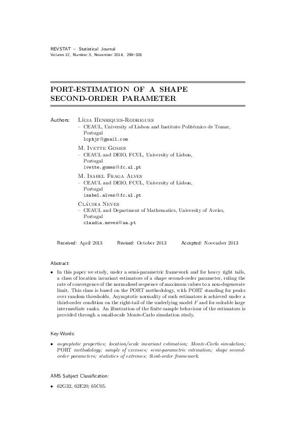 (PDF) Port-Estimation of a Shape Second-Order Parameter