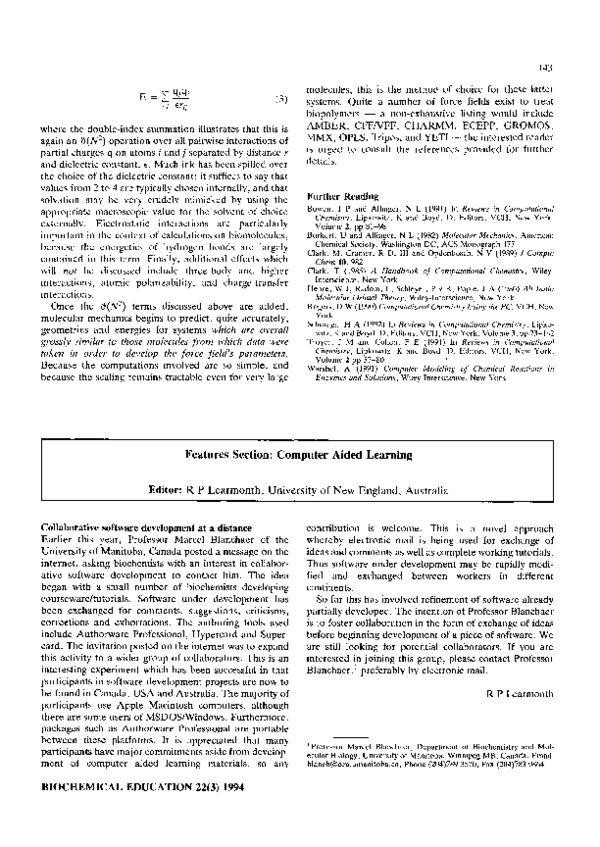 (PDF) Features section: Computer aided learning | Robert P Learmonth - Academia.edu