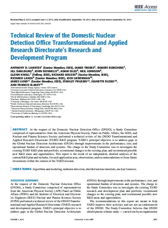 (PDF) Technical Review of the Domestic Nuclear Detection Office ...