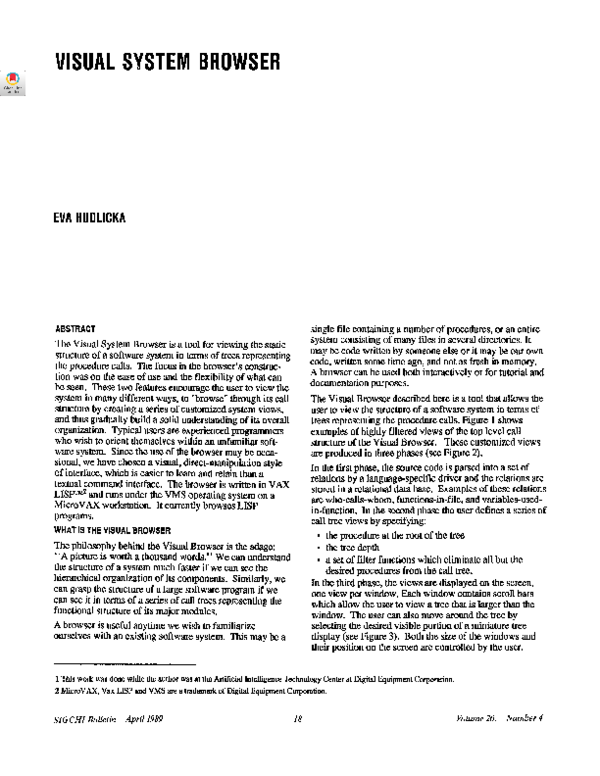 (PDF) Visual system browser