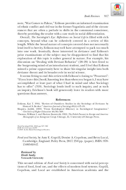 (PDF) Food and Society, by Amy E.Guptill, Denise A.Copelton, and ...