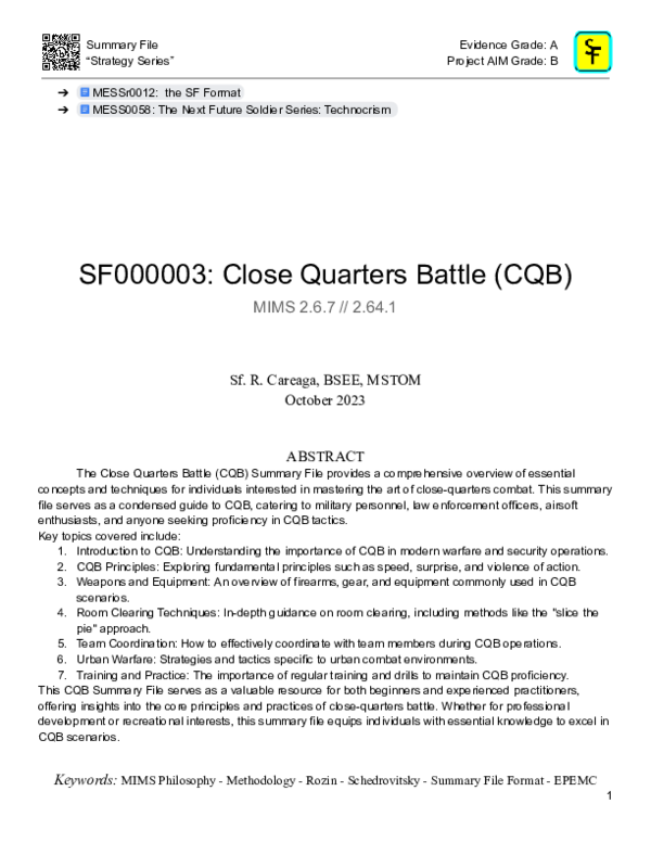 (PDF) SF000003 - Close Quarters Battle CQB
