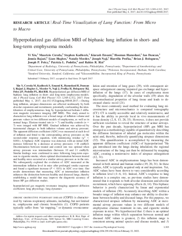 (PDF) Hyperpolarized gas diffusion MRI of biphasic lung inflation in ...