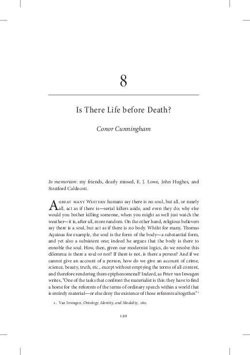 (PDF) Cunningham Is there Life Before Death (1)