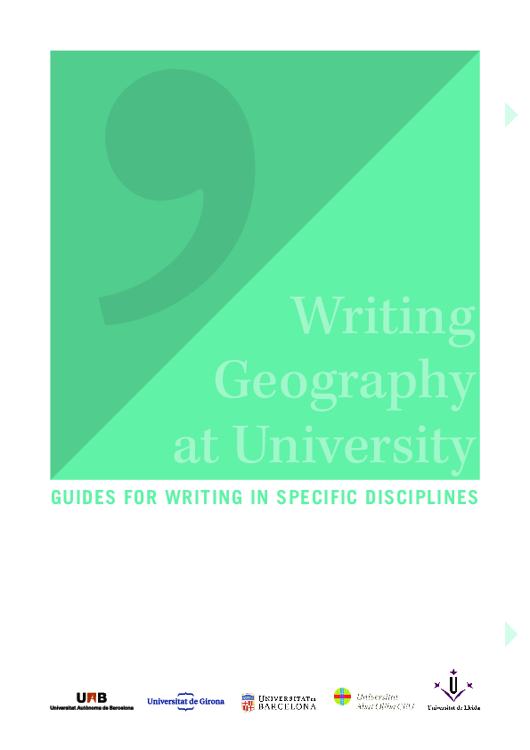 (PDF) Writing Geography at University
