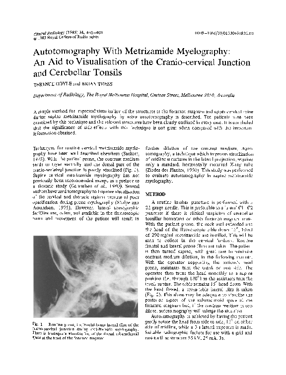 (PDF) Autotomography with metrizamide myelography: An aid to ...