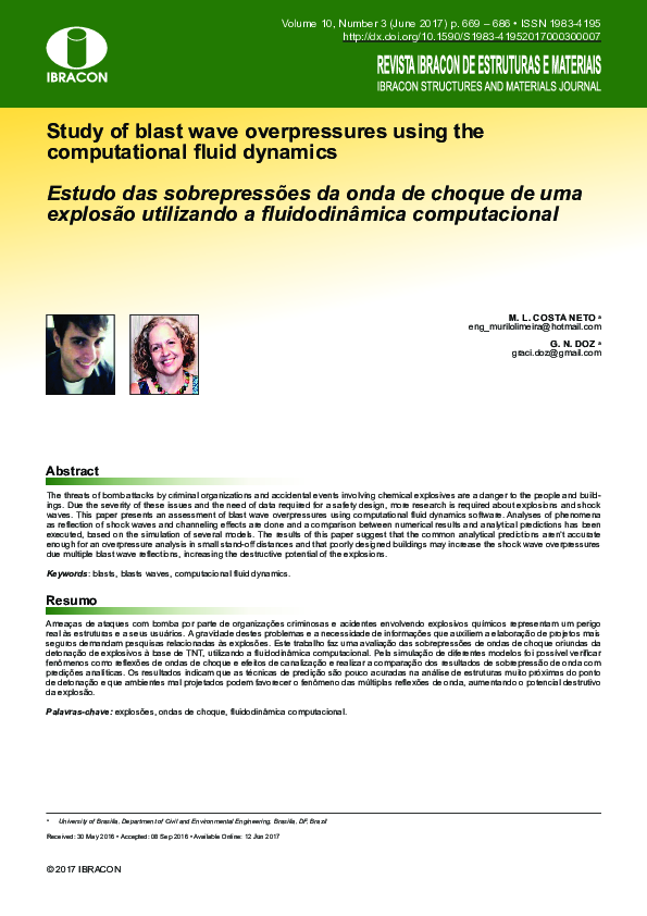 (PDF) Study of blast wave overpressures using the computational fluid dynamics