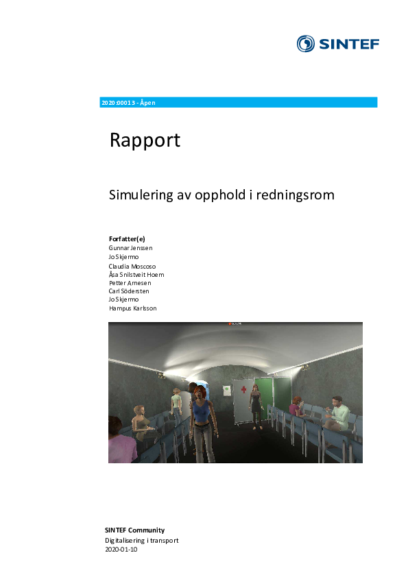 (PDF) Simulering av opphold i redningsrom | Gunnar Jenssen - Academia.edu
