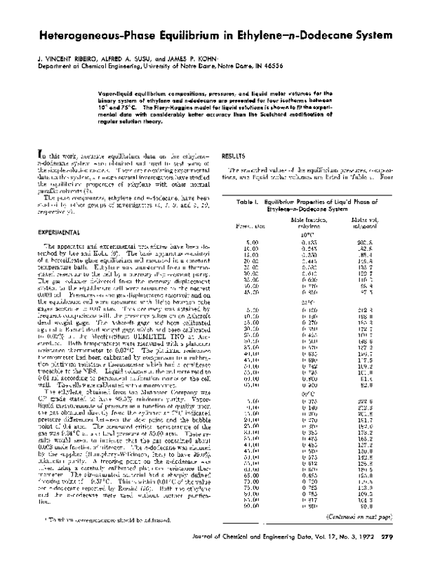 (PDF) Heterogeneous-phase equilibrium in ethylene-n-dodecane system ...