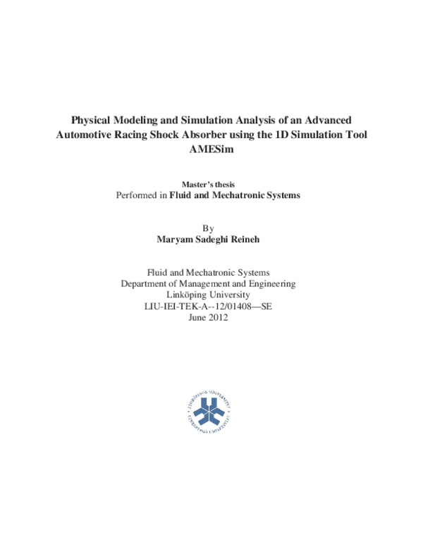 (PDF) Physical Modeling and Simulation Analysis of an Advanced ...
