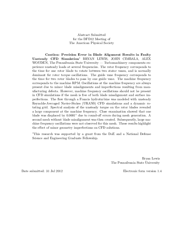 (PDF) Caution: Precision Error in Blade Alignment Results in Faulty ...