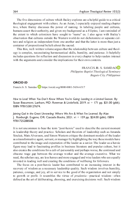 (PDF) Book Review: How to Lead When You Don’t Know Where You’re Going ...