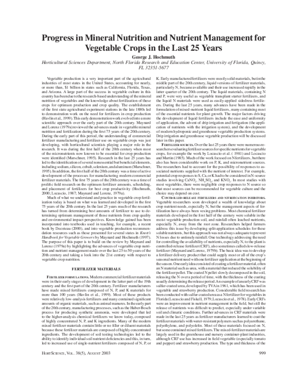 (PDF) Progress in Mineral Nutrition and Nutrient Management for ...
