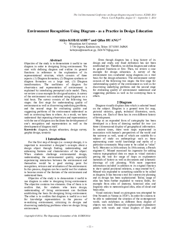 (PDF) Environment Recognition Using Diagram - as a Practice in Design Education