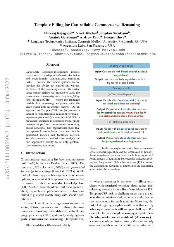 (PDF) Cross-Domain Reasoning via Template Filling