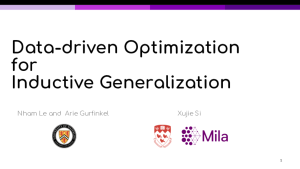 (PDF) Data-driven Optimization of Inductive Generalization