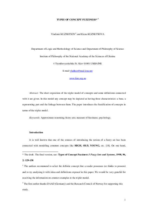 (PDF) Types of concept fuzziness