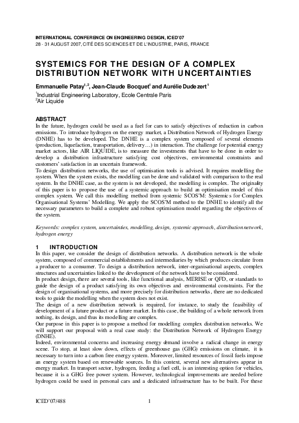 (PDF) Systemics for the Design of Complex Distribution Networks with ...