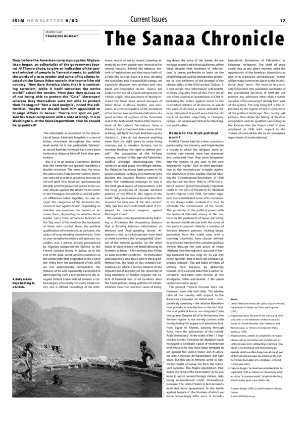 (PDF) The Sanaa Chronicle