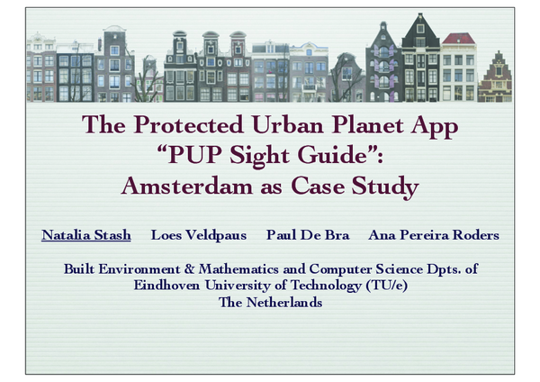 (PDF) The Protected Urban Planet App “PUP Sight Guide”: Amsterdam as ...