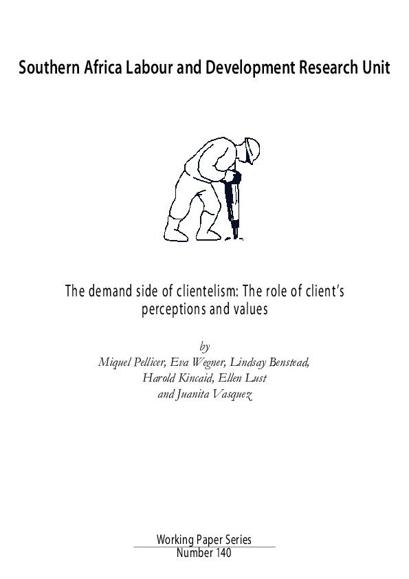 (PDF) The demand side of clientelism: The role of client’s perceptions ...