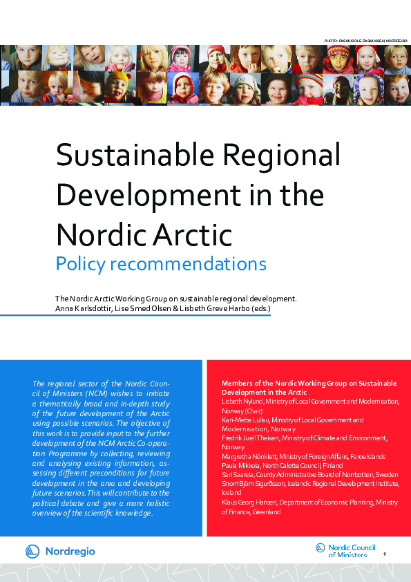 (PDF) Sustainable Regional Development in the Nordic Arctic Policy ...