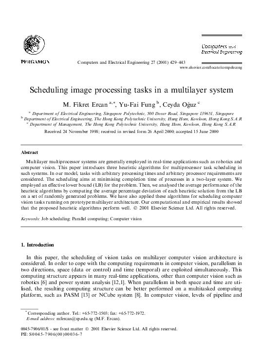 (PDF) Scheduling image processing tasks in a multilayer system | Ceyda Oguz - Academia.edu